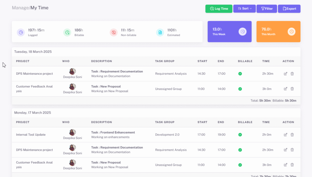 Employee Timesheet Tracking Software for Free - Karya Keeper
